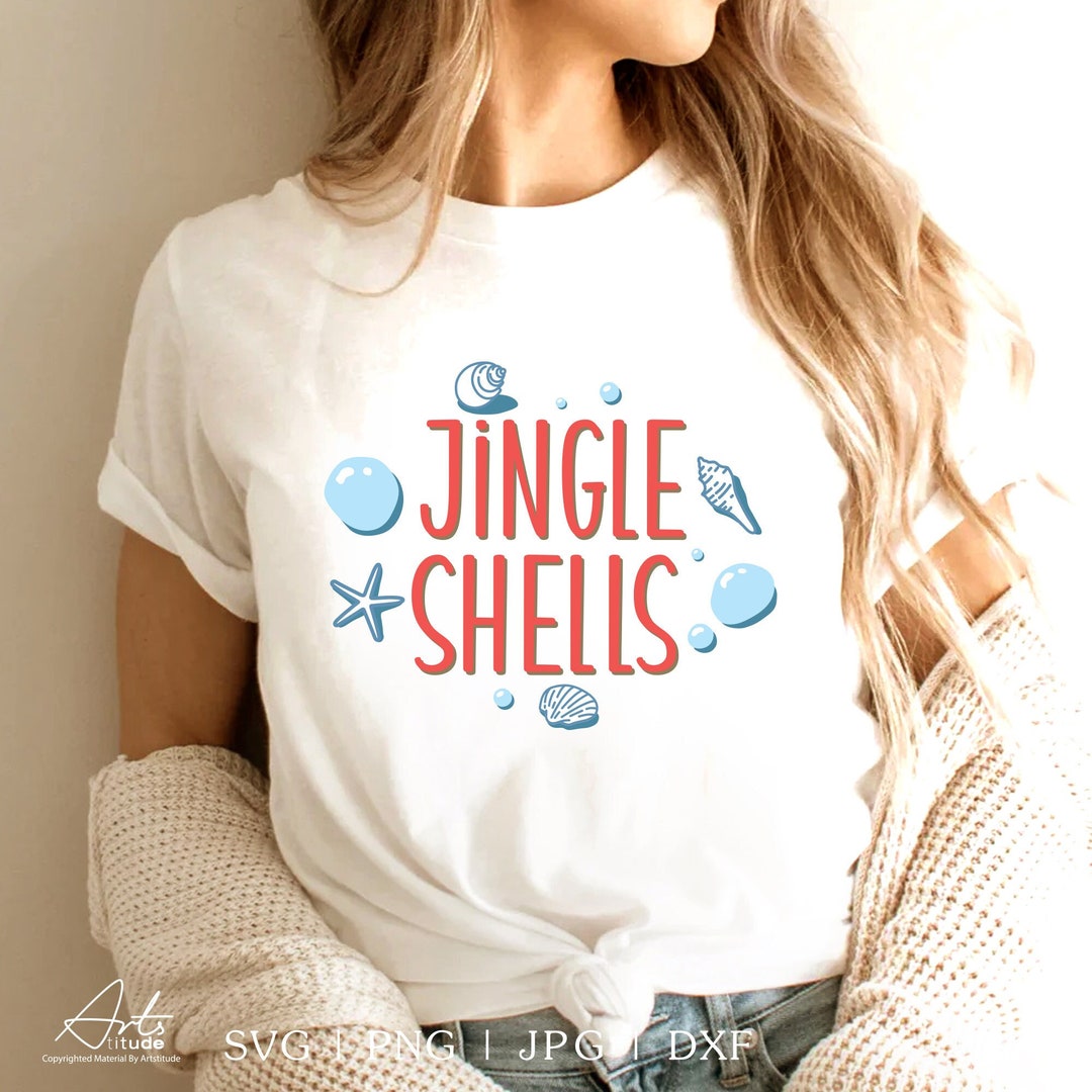 Jingle-shells PNG, Christmas in July PNG, Beach Christmas PNG, Summer ...