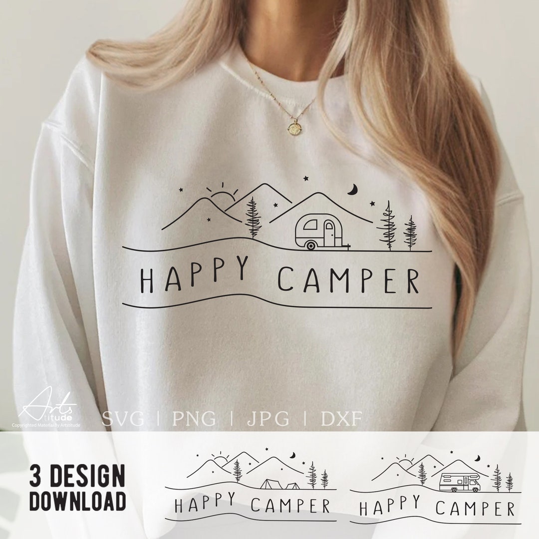 Happy Camper SVG, Adventure SVG, Camping Life SVG, Camper Svg, Camp ...