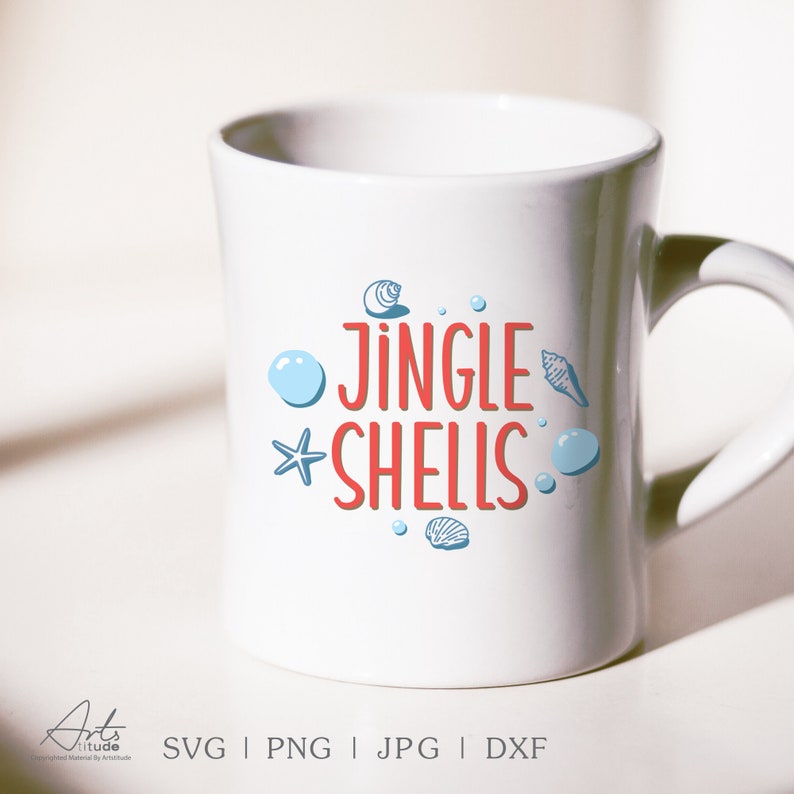 Jingle-shells PNG, Christmas in July PNG, Beach Christmas PNG, Summer ...