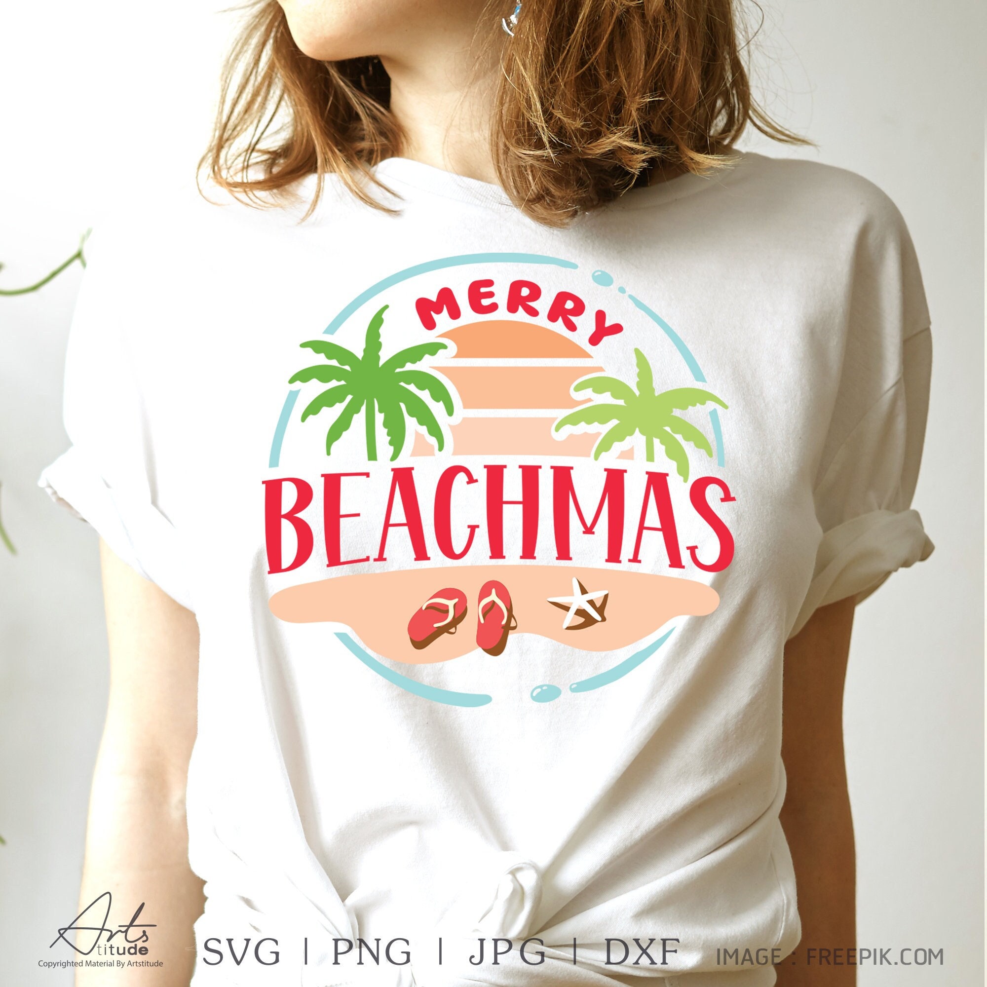Merry Beachmas SVG, Christmas in July SVG, Beach Christmas Svg, Summer ...