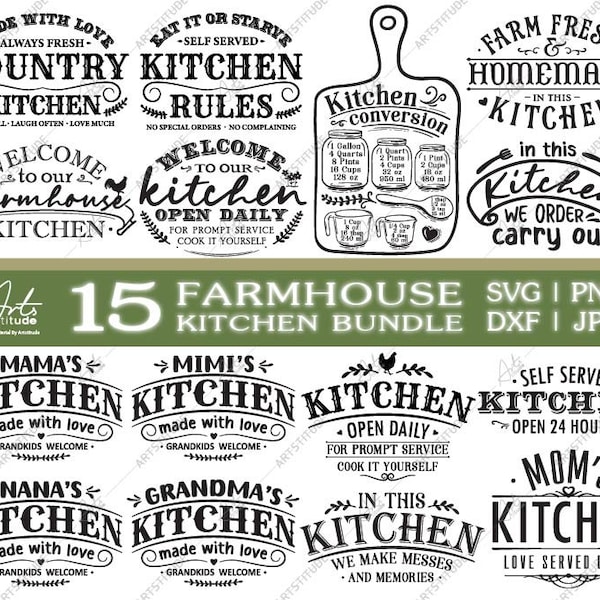 Country Kitchen Svg - Etsy