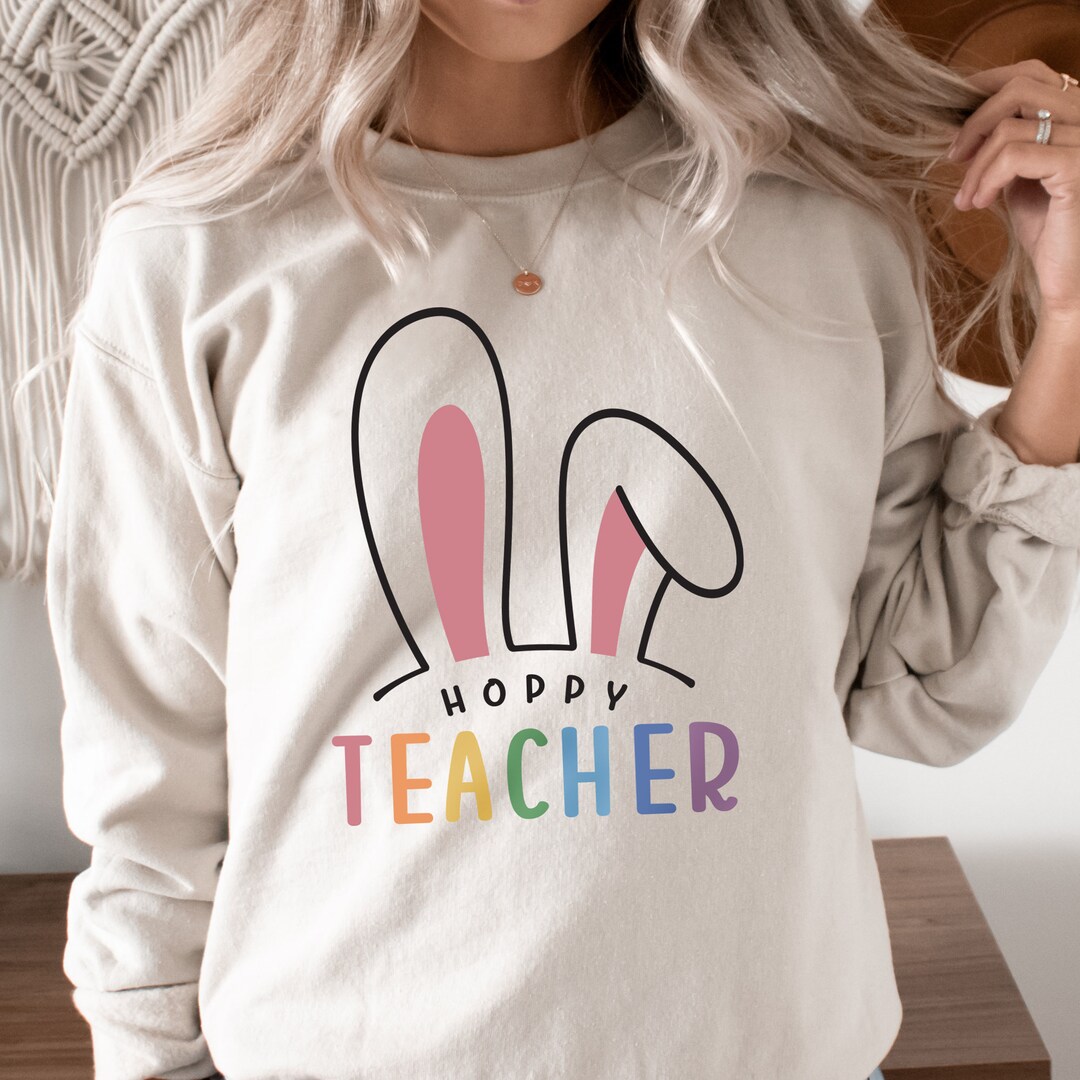 Hoppy Teacher SVG PNG, Teacher's Day Svg, Teacher Easter Shirt SVG ...