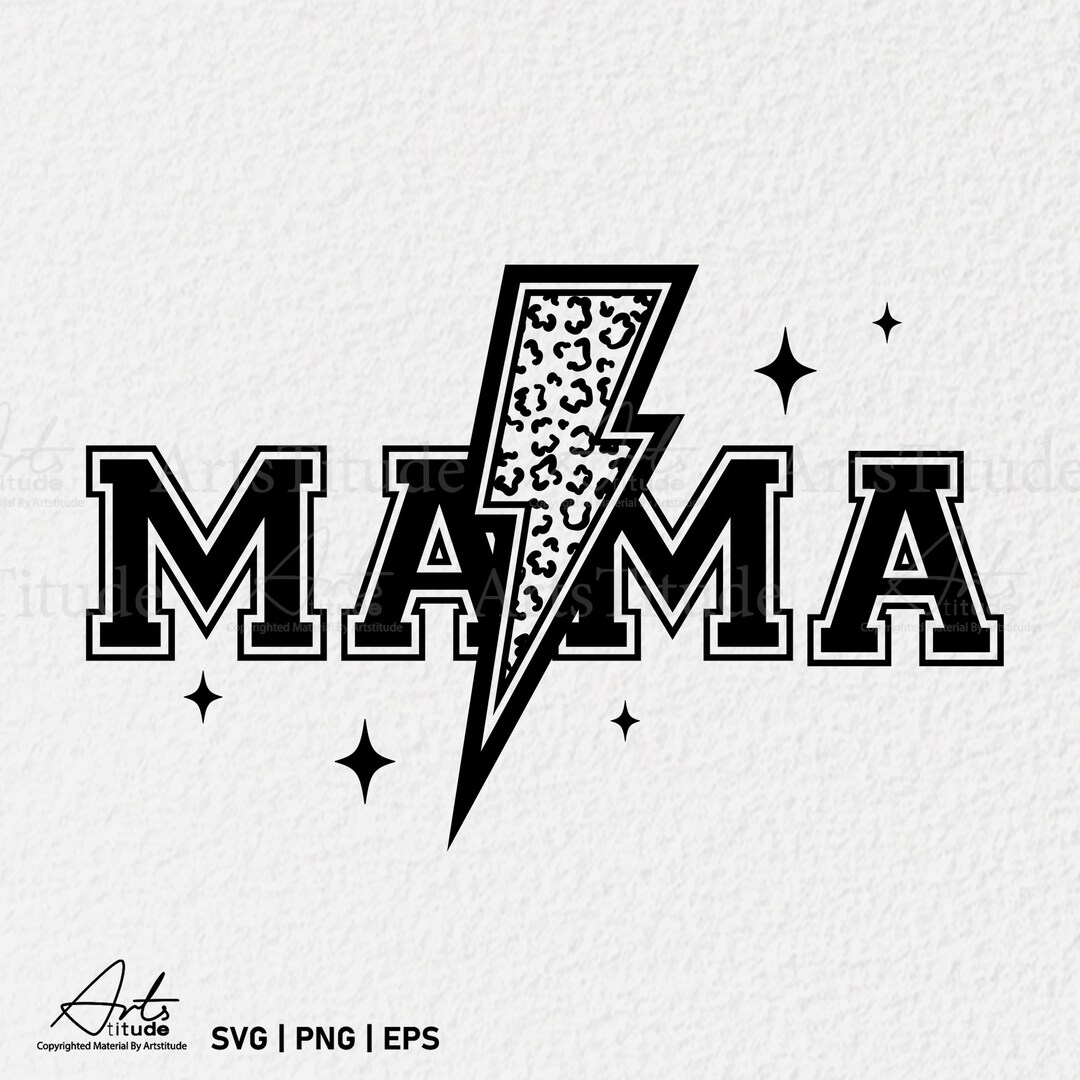 Mama Lightning Bolt SVG PNG, Mothers Day SVG, Mom Life Svg, Mama Svg ...