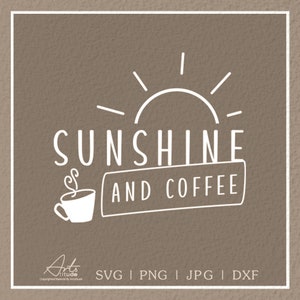 Sunshine and Coffee SVG PNG, Coffee Lover Svg, Summer Shirt Svg ...