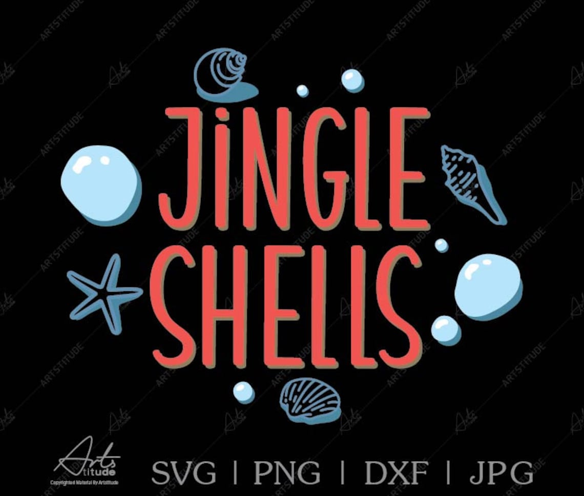 Jingle-shells PNG Christmas in July PNG Beach Christmas PNG - Etsy