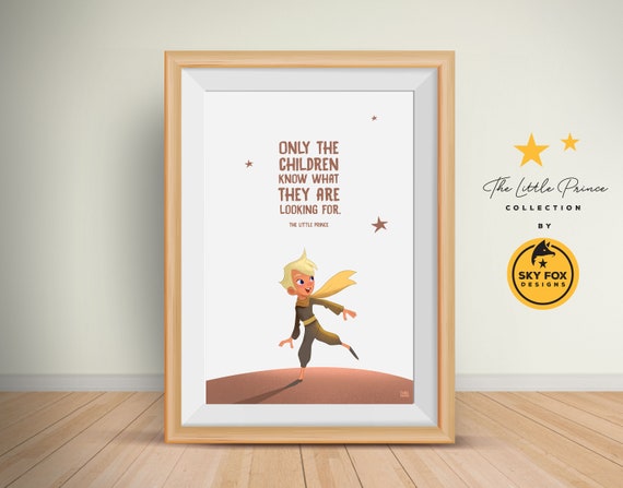 The Little Prince White Printable Art | Etsy