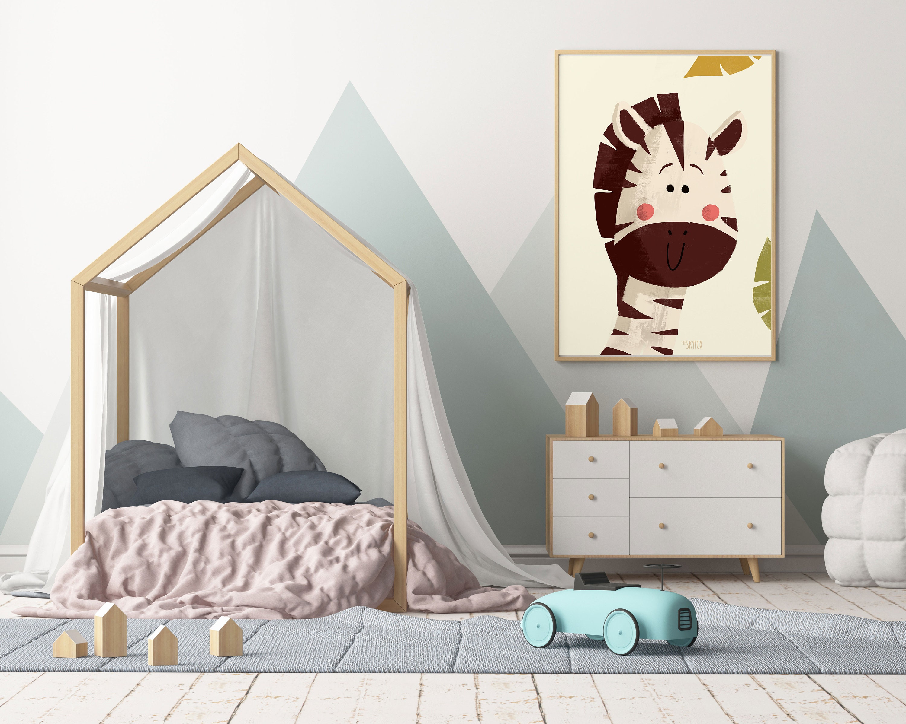 Zebra Original Cartoon Printable Art - Etsy