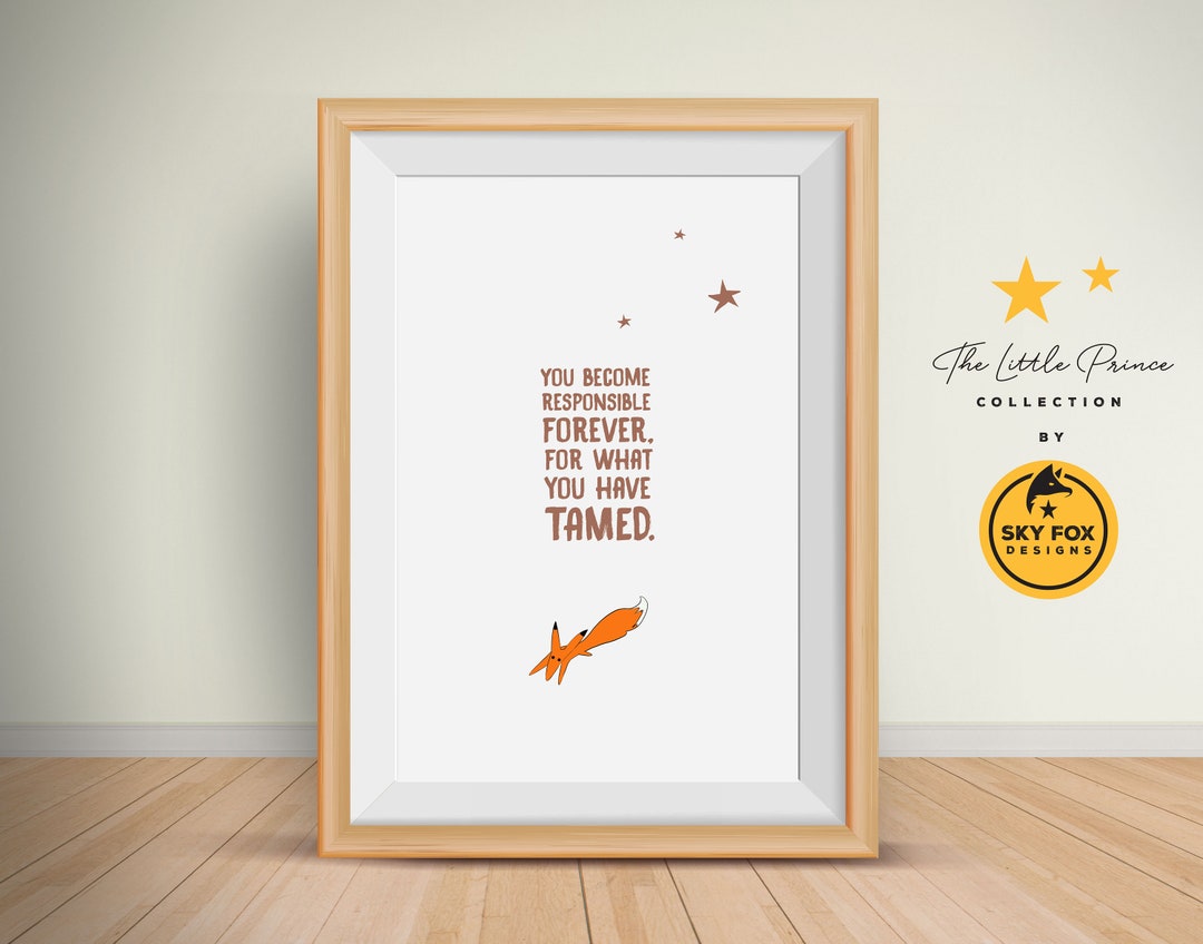 Fox - the Little Prince - Printable Art - Etsy