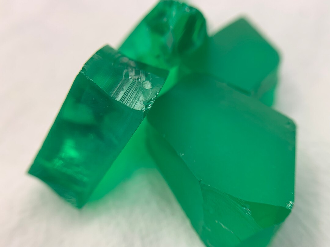 Czochralski - V:YAG Green Facet Rough Manmade Crystal Cutting Gems Lab ...