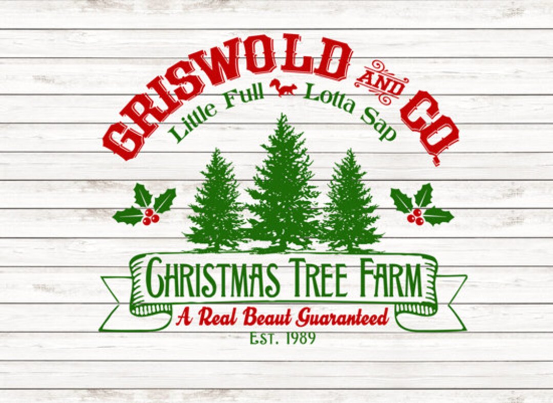 Griswold Tree Farm Full Color DTF Print Ready to Press - Etsy