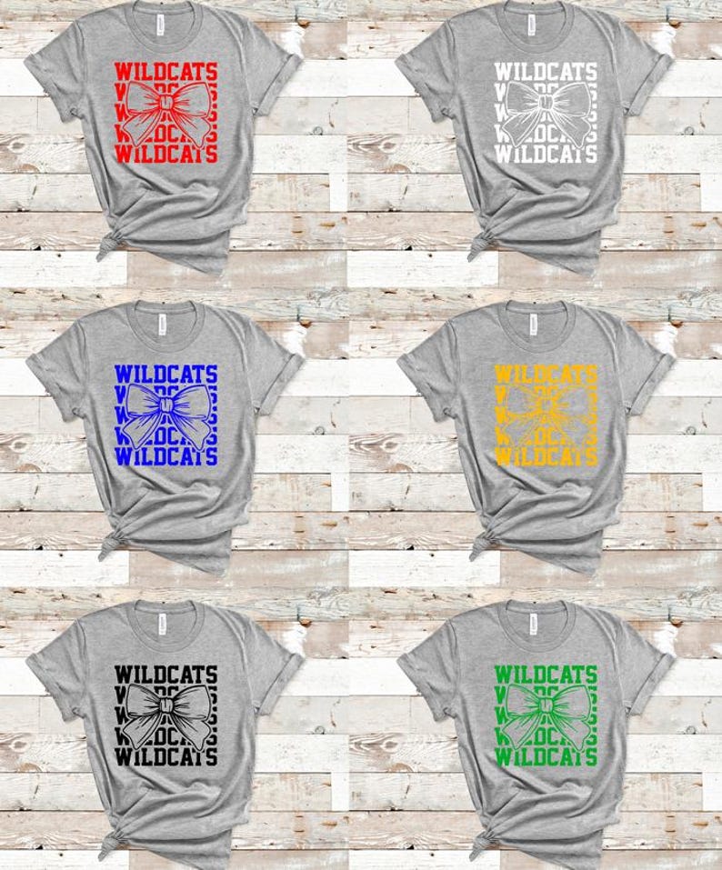 Coquette Bow Wildcats Basketball DTF Transfer - Etsy