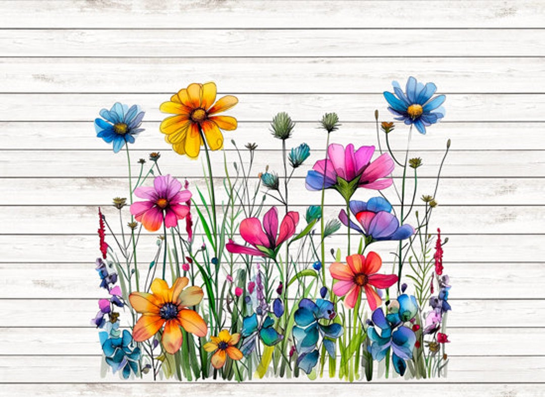 Wildflowers DTF Print Ready to Press - Etsy