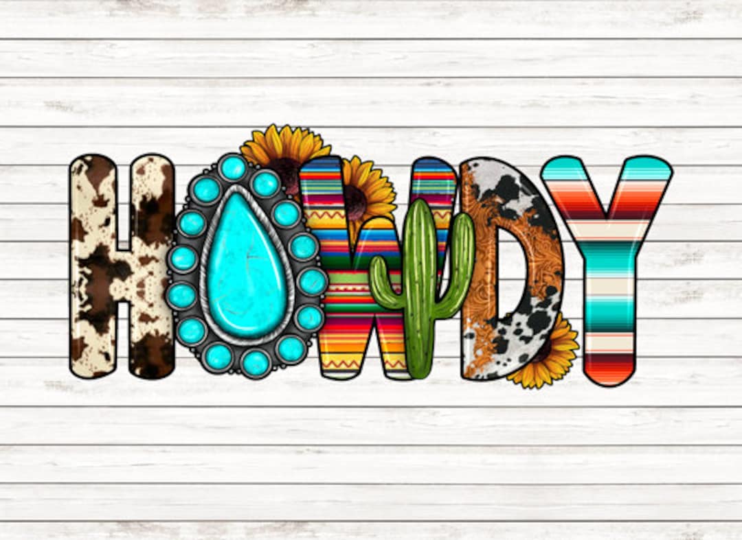 Howdy Western DTF Print Ready to Press - Etsy