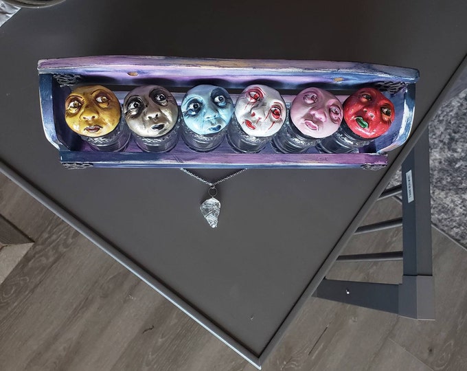 Moon Spice Rack, Kitchen Witch Decor, Witch Decor, Moon Water, Witchy ...