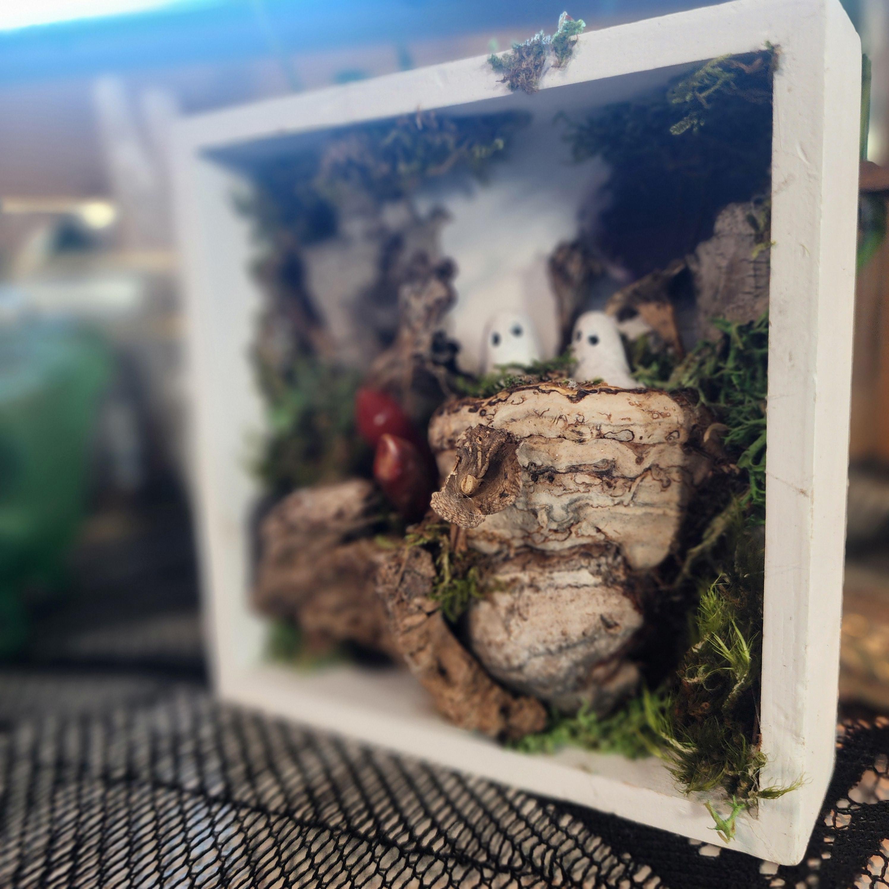 Mini Ghost Shadow Box, Carnelian, Red Jasper, Gothic Home Decor - Etsy