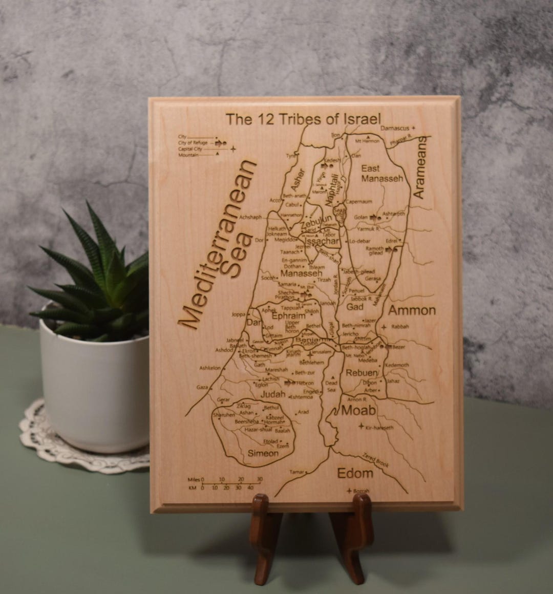 The Twelve Tribes of Israel Biblical Map Layout 9" X 12" or 8" X 10" - Etsy
