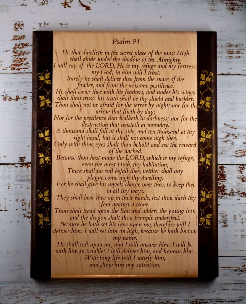 Psalm 91 Christian Messianic Scripture Plaque - Etsy