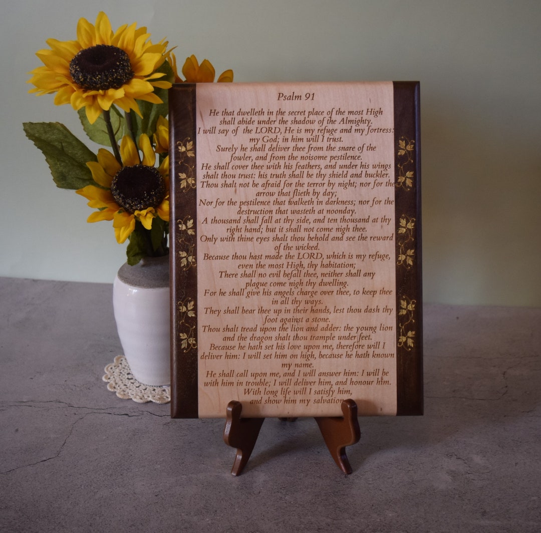 Psalm 91 Christian Messianic Scripture Plaque - Etsy