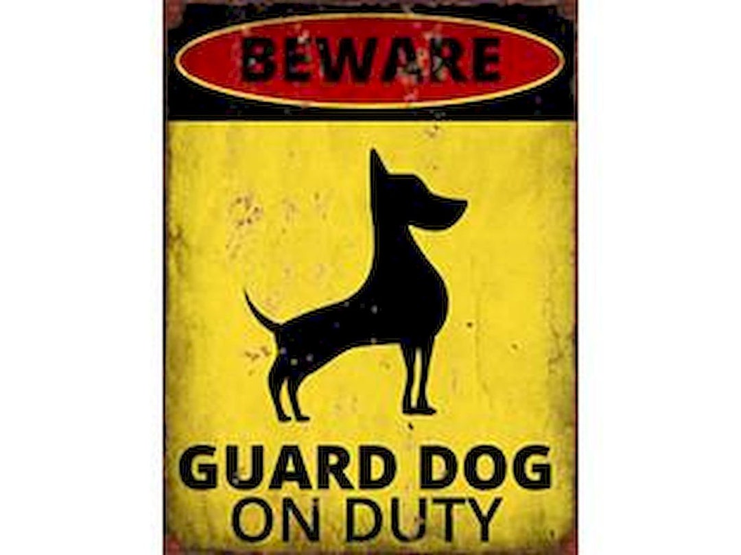 Custom guard Dog Metal Sign - Etsy