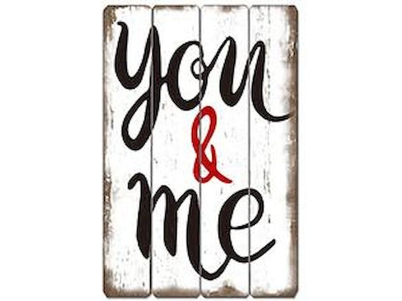 Custom you and Me Wooden Sign | Etsy