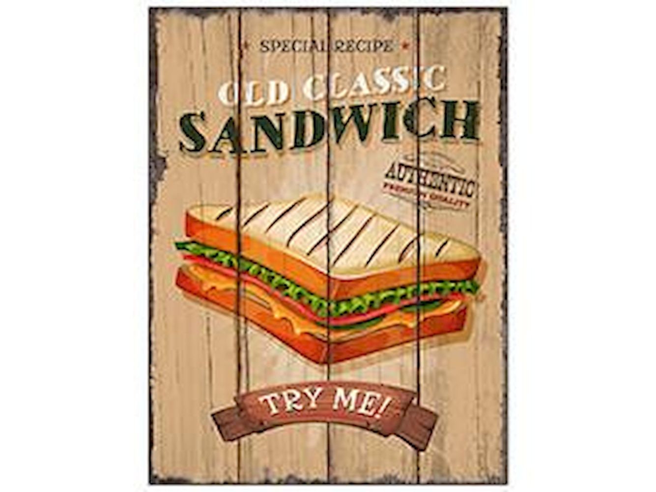 Custom classic Sandwich Wooden Sign - Etsy