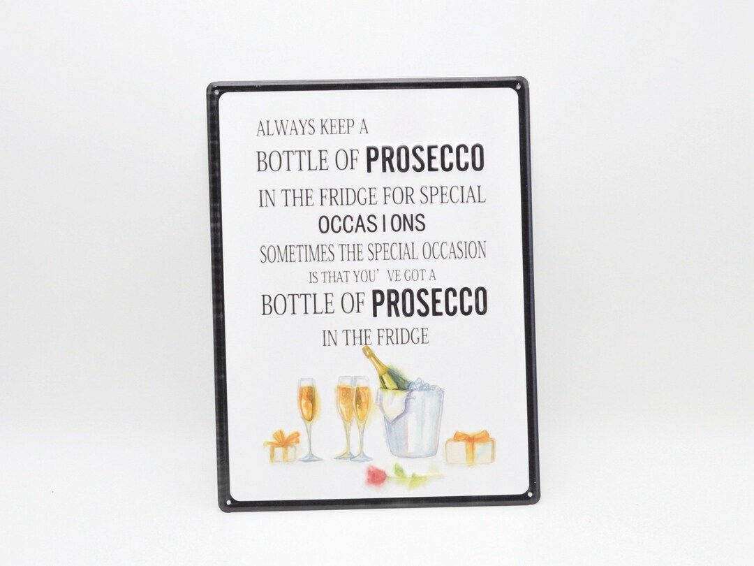 Custom prosecco Fridge Metal Sign - Etsy