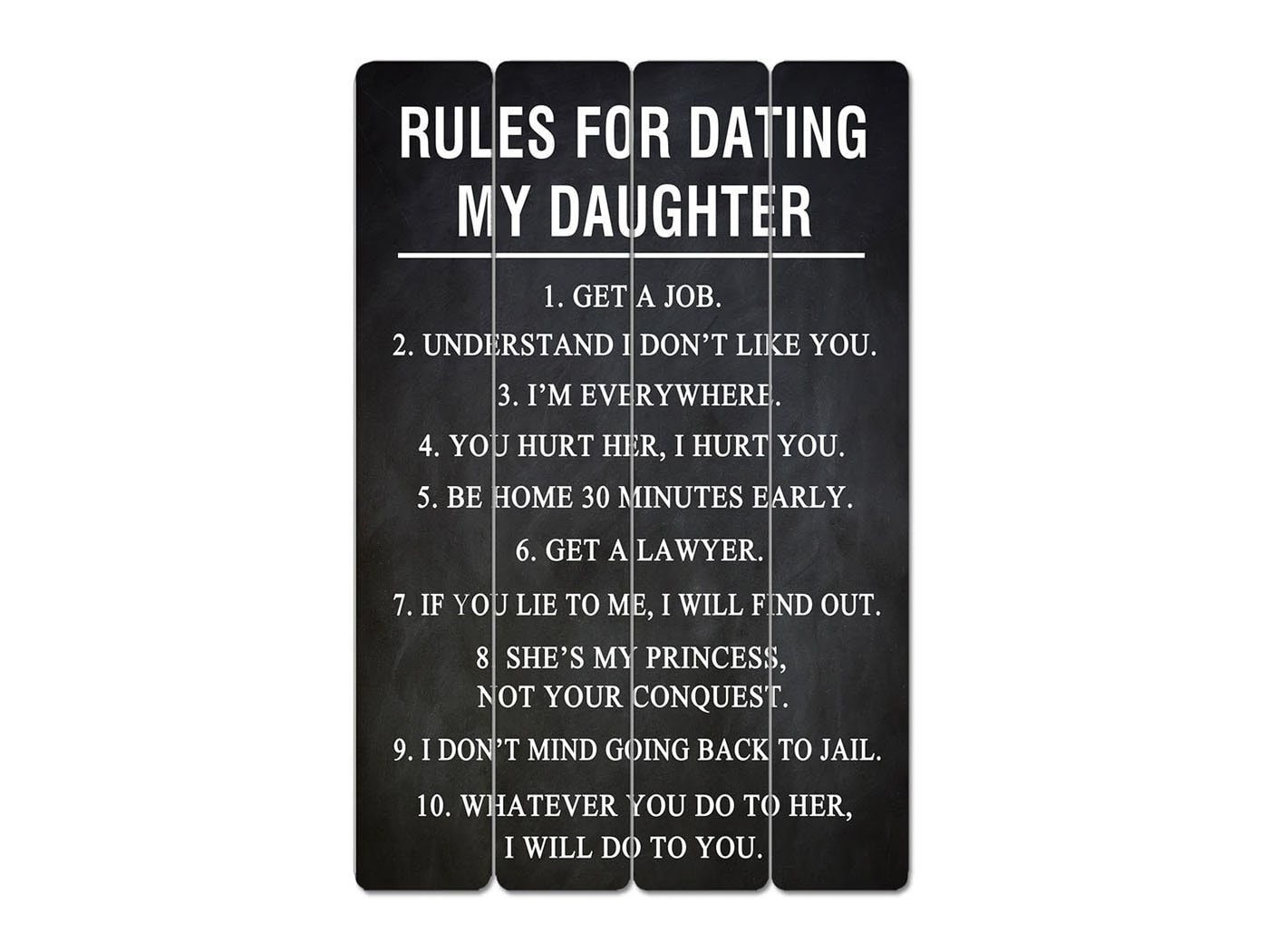 Custom Dating My Daughter Rules Wooden Sign Etsy