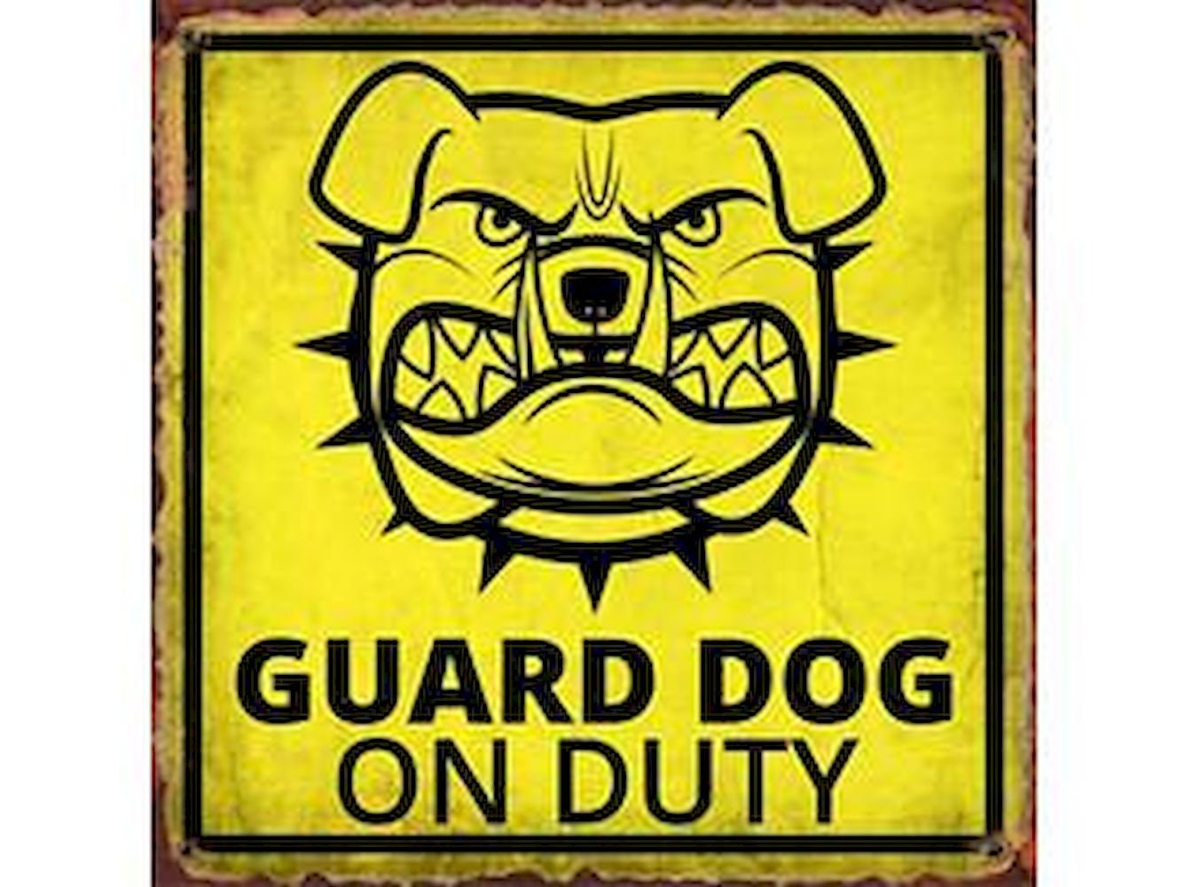 Custom dog on Duty Metal Sign - Etsy
