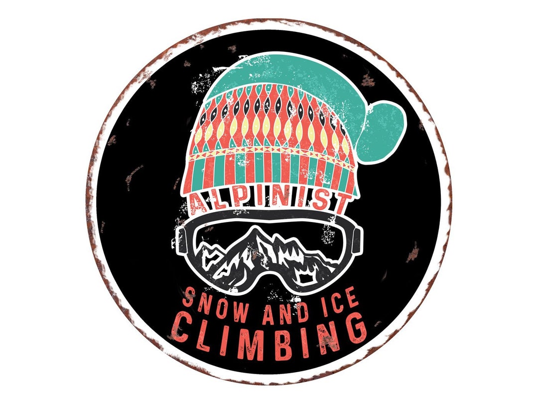 Custom snow Climbing Metal Sign - Etsy