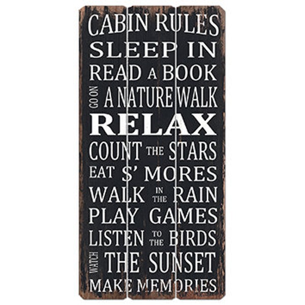 Cabin Rules - Etsy