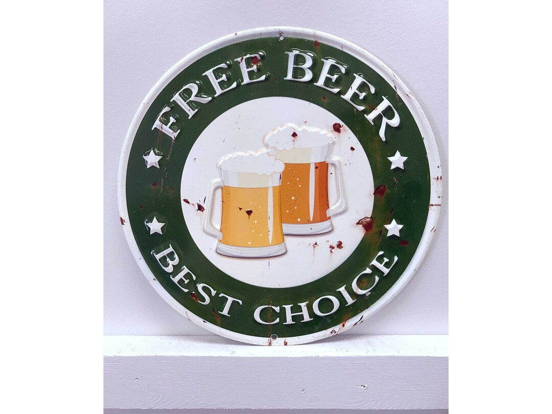 Custom free Beer Metal Sign - Etsy