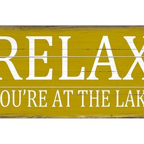 Lake Relax Sign - Etsy