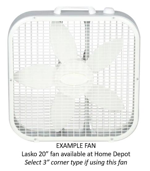 Box Fan DIY Air Filtration Kit - 1" Filter Size - for 20" Fans (corsi ...