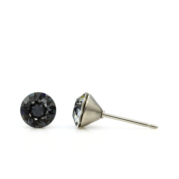 Black Stud Earrings - Etsy