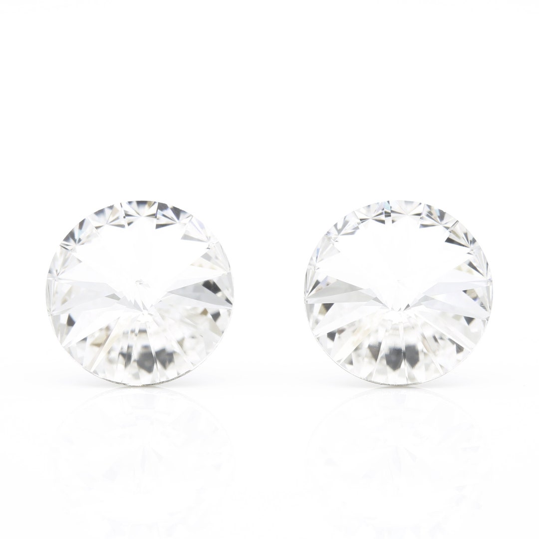 Clear Swarovski Crystal Studs 10mm Crystal Earrings Cheerleading Studs Dance Team Studs Cheer ...