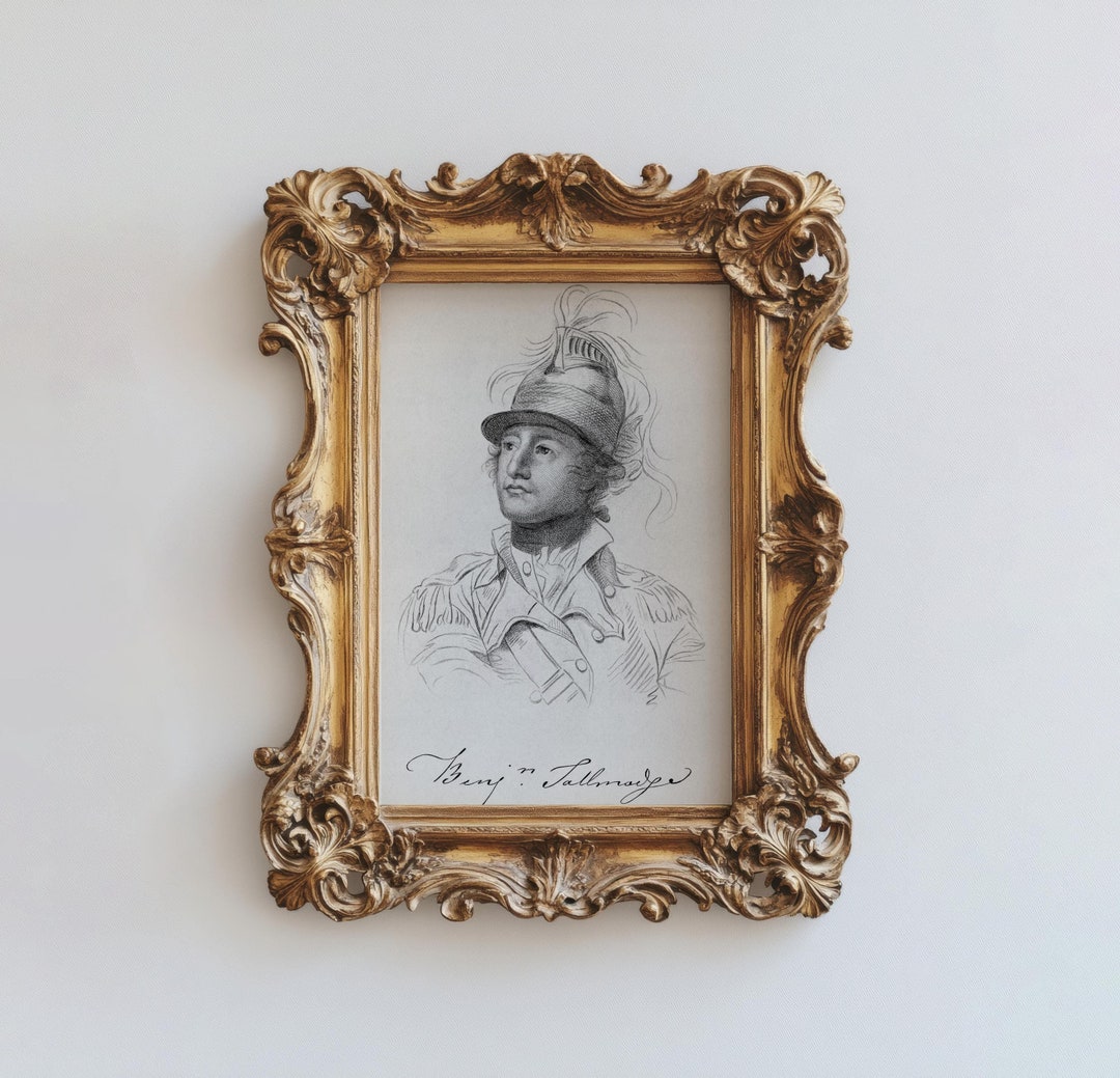 1780s Revolutionary War Portrait | Drawing of Major Benjamin Tallmadge ...