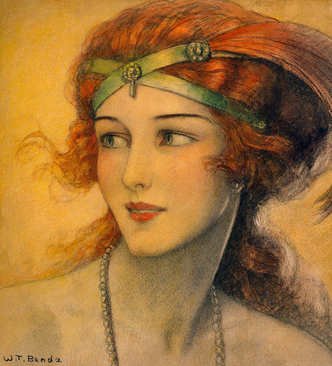 1923 Print | Glamour in Red | Artist Signed W. T. Benda | Digital ...