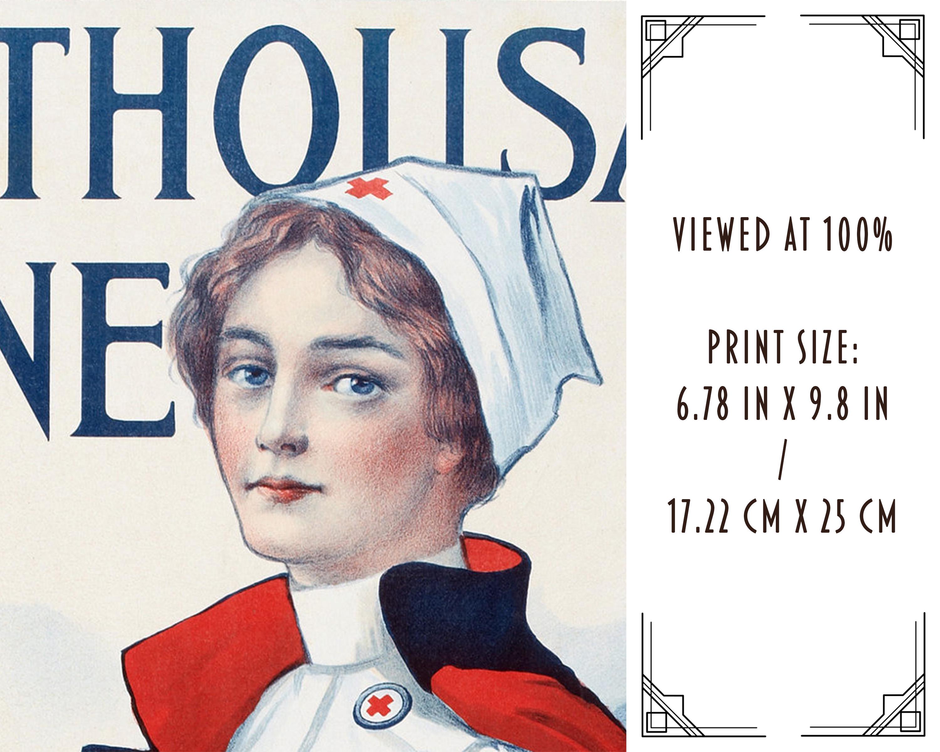 1917 WWI Red Cross Poster | Five Thousand by June — Graduate Nurses ...