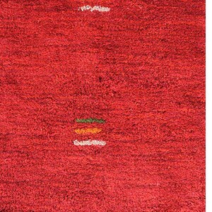 Hand Knotted Gabbeh Silk Mix Area Rug Contemporary Red BBH Homes ...