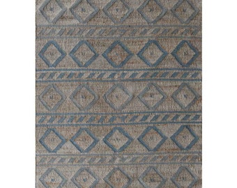 Light Blue Jute Rug - Etsy
