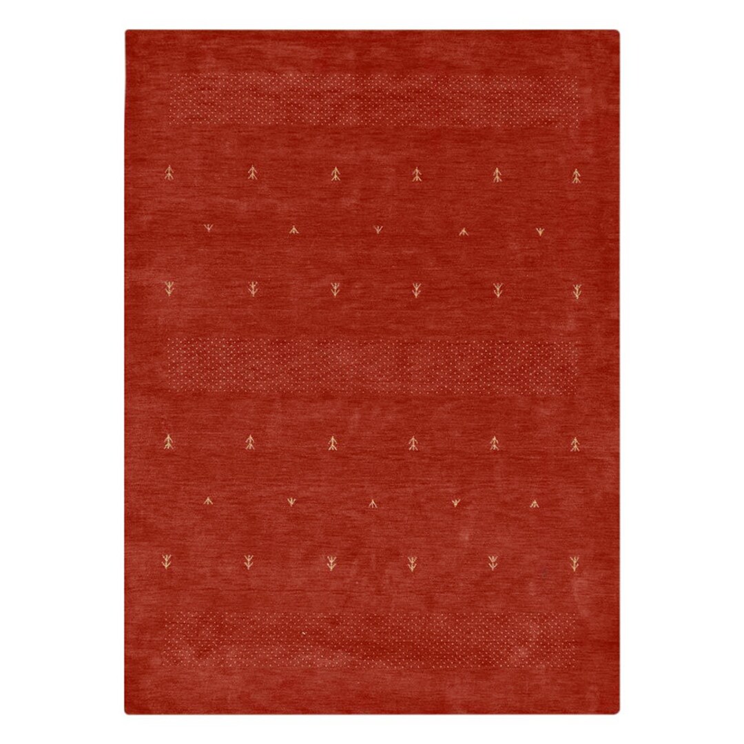 Hand Knotted Loom Wool Area Rug Contemporary Red BBH Homes BBL00515 - Etsy