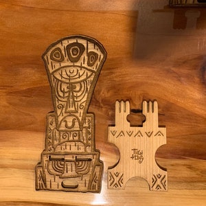 Wooden Tiki Drummer Phone Stand. Made From Artwork by Tiki - Etsy