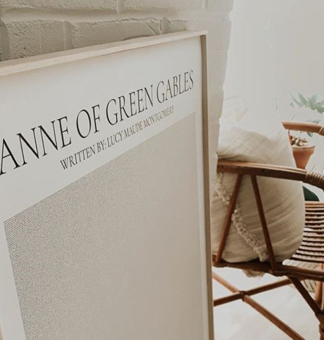 Anne of Green Gables - Classic Book Poster Art - Etsy