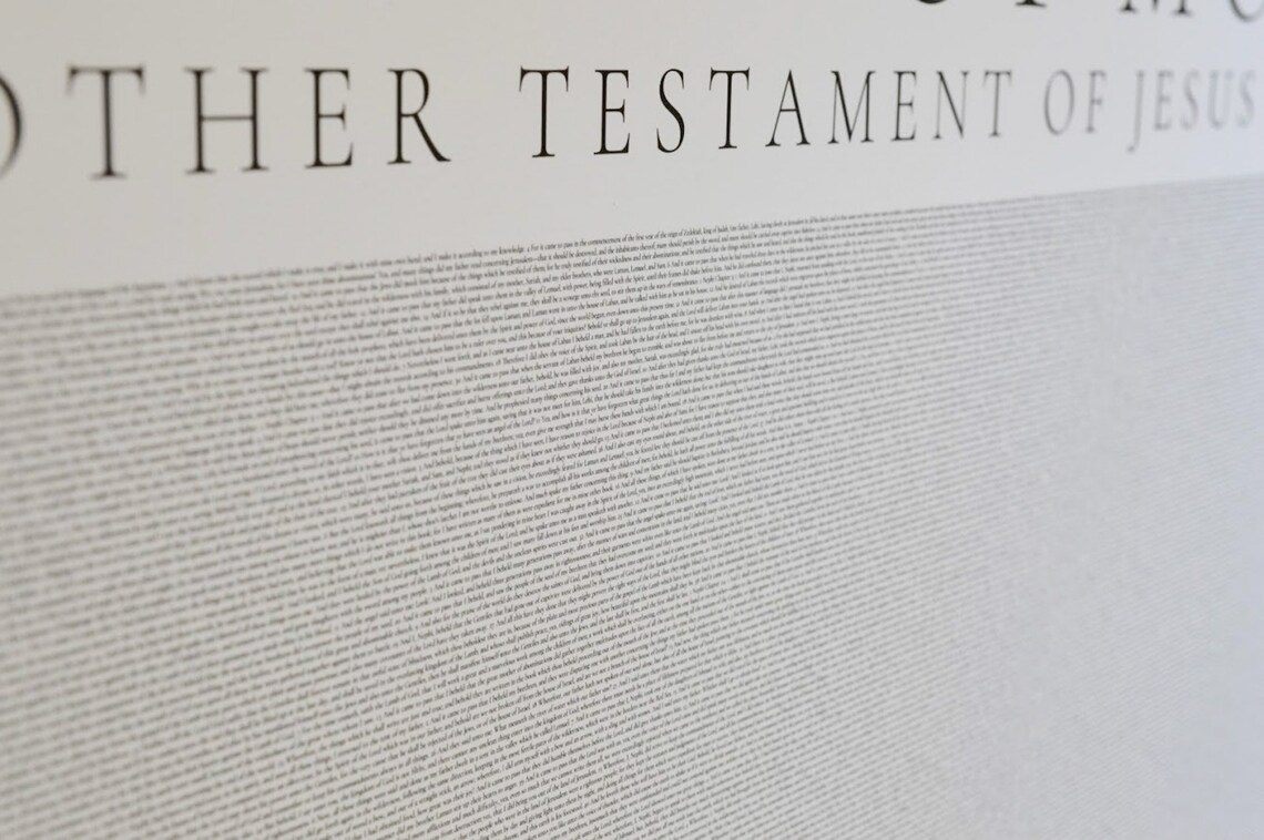 The Book of Mormon Classic Book Poster Art | Etsy