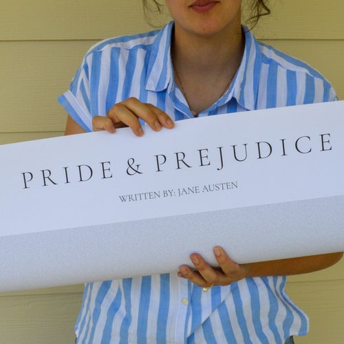 Pride and Prejudice Poster First Page Chapter 1 Wall Art - Etsy