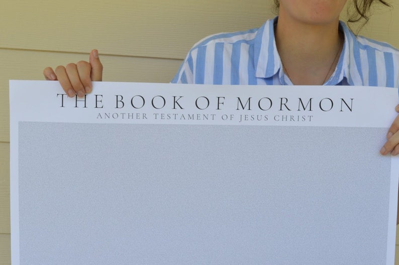 The Book of Mormon - Classic Book Poster Art - Etsy
