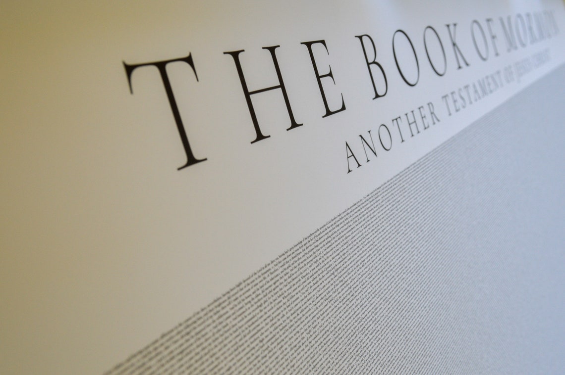 The Book of Mormon Classic Book Poster Art | Etsy