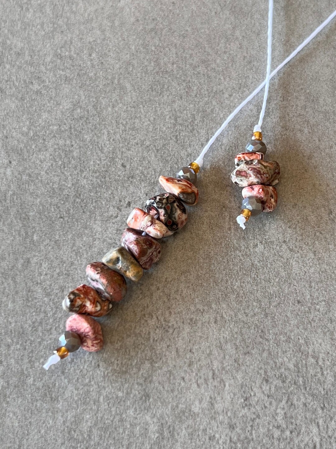 Beaded String Bookmark Thong Bookmark Leopard Jasper - Etsy