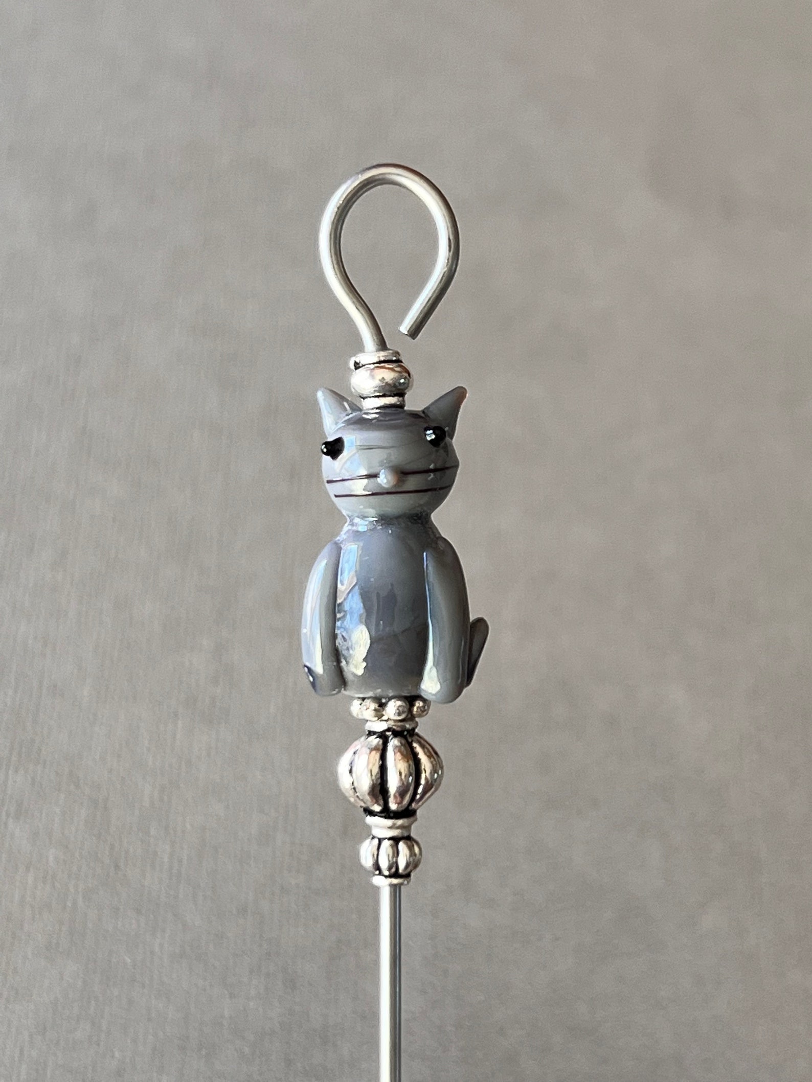 Cake Tester Cookie Scribe Sitting Cat Glass Figure With | Etsy