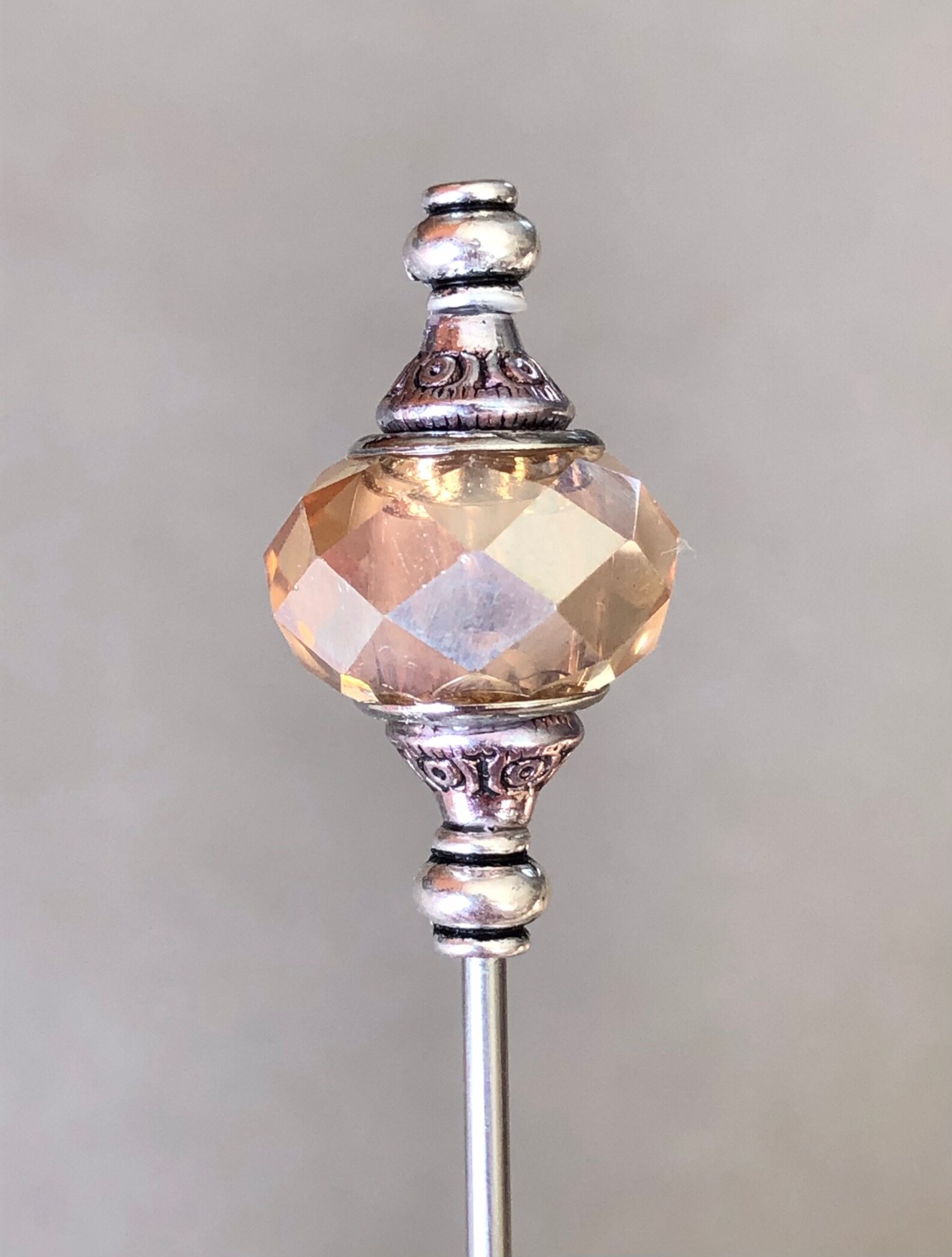 Cocktail Picks Food Picks Faceted Clear Champagne/peach - Etsy